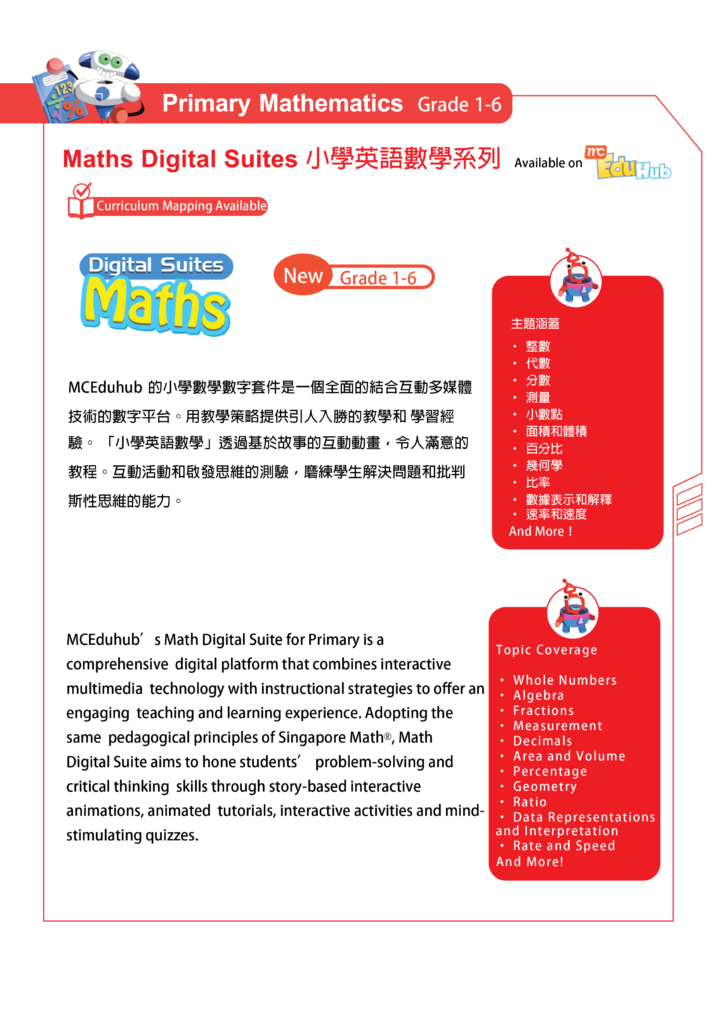 數學 (G1-6) Maths Digital Suites – Victor English